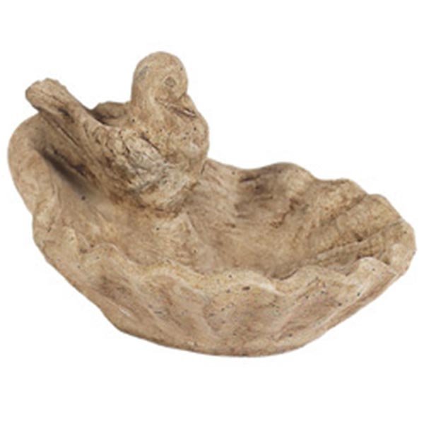 Dove with Shell Feeder | Solid Rock Stone Works