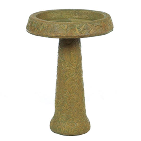 Floral Birdbath | Solid Rock Stone Works