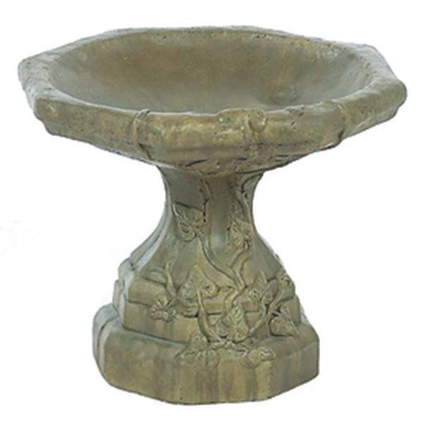 Ivy Birdbath | Solid Rock Stone Works