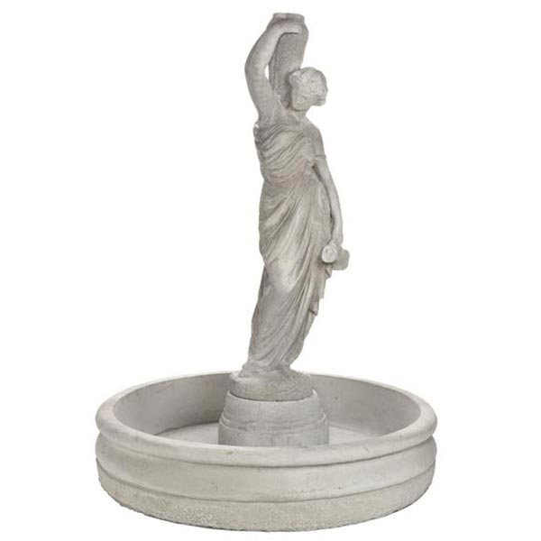 Large Grecian Lady / Basin Fountain | Solid Rock Stone Works