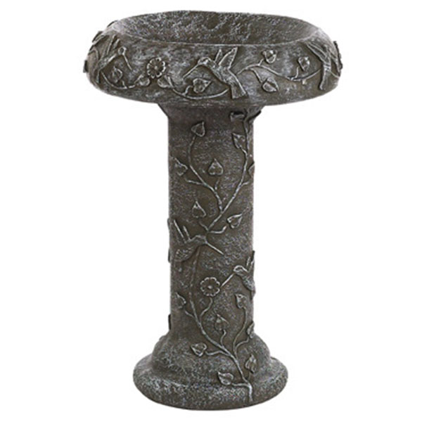 Concrete Large Hummingbird Birdbath | Solid Rock Stone Works