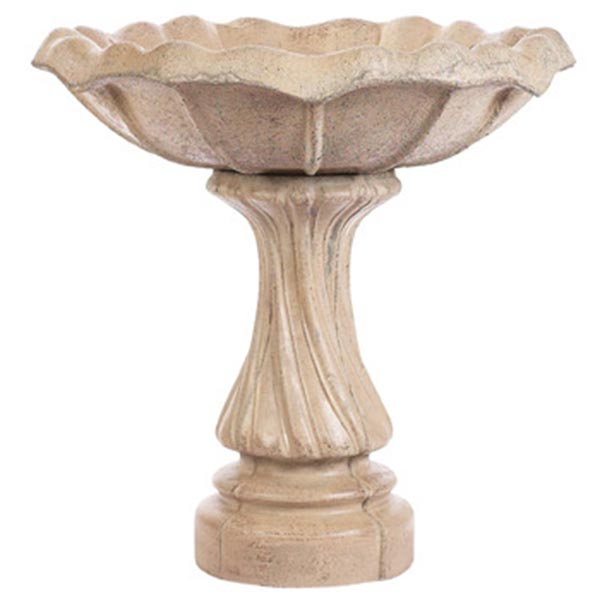 Large Tulip / Large Catawba Birdbath | Solid Rock Stone Works