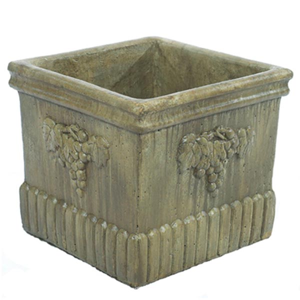 Medium Square Muscadine Planter | Solid Rock Stone Works