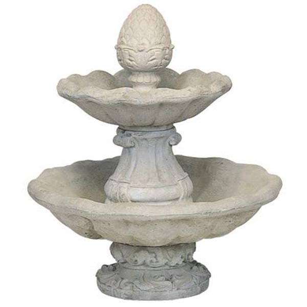 Medium 2 Tier Round / Small Pineapple Fountain | Solid Rock Stone Works