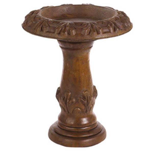 Oak Leaf Birdbath | Solid Rock Stone Works