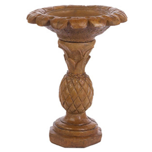 Pineapple Birdbath | Solid Rock Stone Works