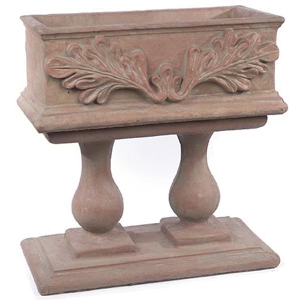 Rect Leaf Planter / 2 Column Ped | Solid Rock Stone Works