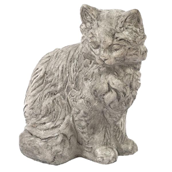 Sitting Furry Cat | Solid Rock Stone Works