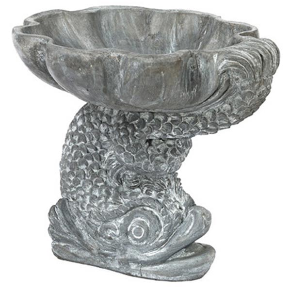 Small Dolphin Birdbath | Solid Rock Stone Works