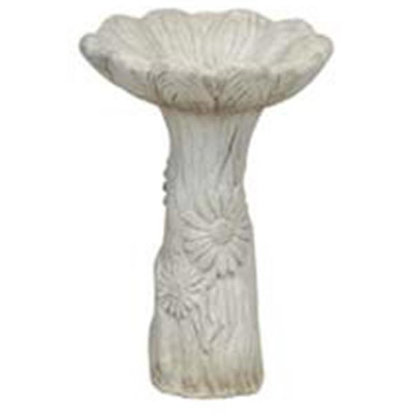 1 Piece Sunflower Birdbath | Solid Rock Stone Works