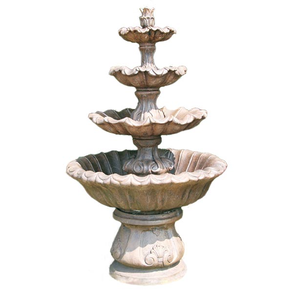 XL Scroll Leaf Fountain | Solid Rock Stone Works