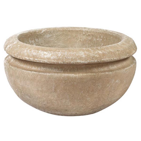 24in Round Rim Planter | Solid Rock Stone Works