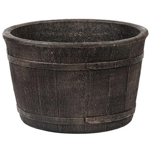 Cedar Barrel Planter | Solid Rock Stone Works