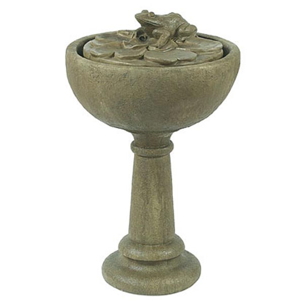 Frog Bowl on Pedestal | Solid Rock Stone Works