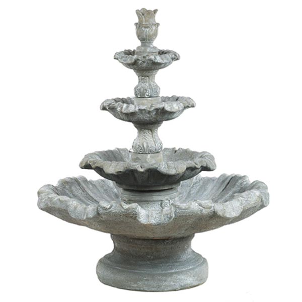 Grooved 4 Tier Fountain | Solid Rock Stone Works