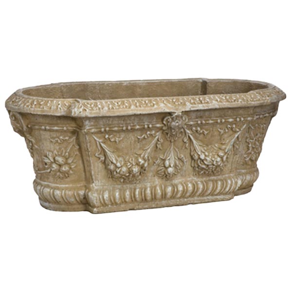 Large Rectangle Cherub Planter | Solid Rock Stone Works