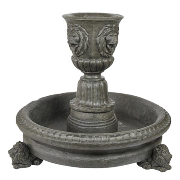 Basin / Lion Urn Fountain | Solid Rock Stone Works