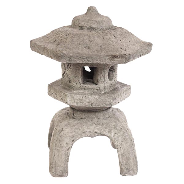 Concrete Medium 3 Piece Japanese Lantern | Solid Rock Stone Works