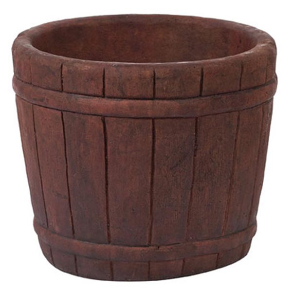 Oak Water Bucket Planter | Solid Rock Stone Works