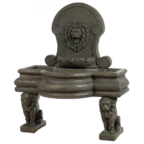 Rectangle Dome Lion Top Fountain | Solid Rock Stone Works
