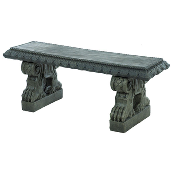 Concrete Rope Bench with Claw Legs | Solid Rock Stone Works