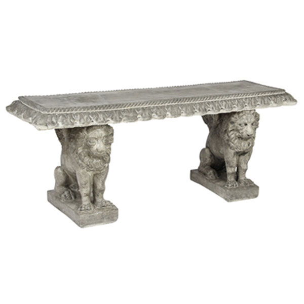 Concrete Rope Bench with Lion Legs | Solid Rock Stone Works