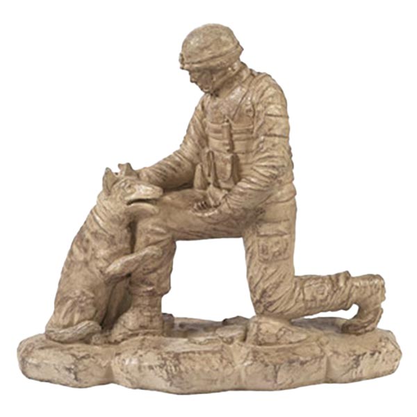 Soldier with Dog | Solid Rock Stone Works