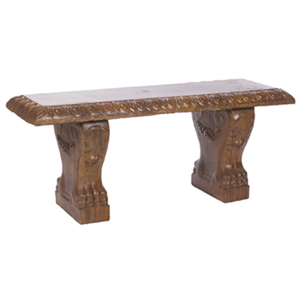 Concrete Straight Swag / Claw Leg Bench | Solid Rock Stone Works